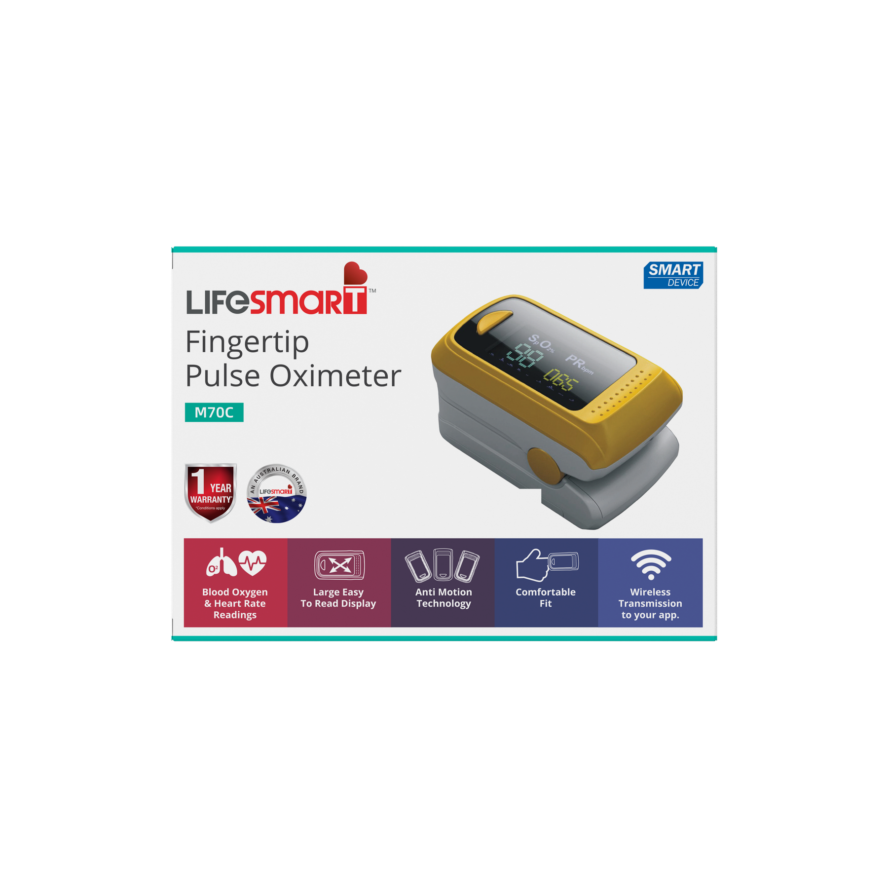 Clearance-LifeSmart Bluetooth Pulse Oximeter- Yellow – Oceania Medical ...