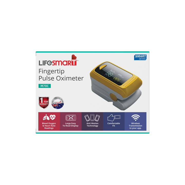 Clearance-LifeSmart Bluetooth Pulse Oximeter- Yellow – Oceania Medical ...