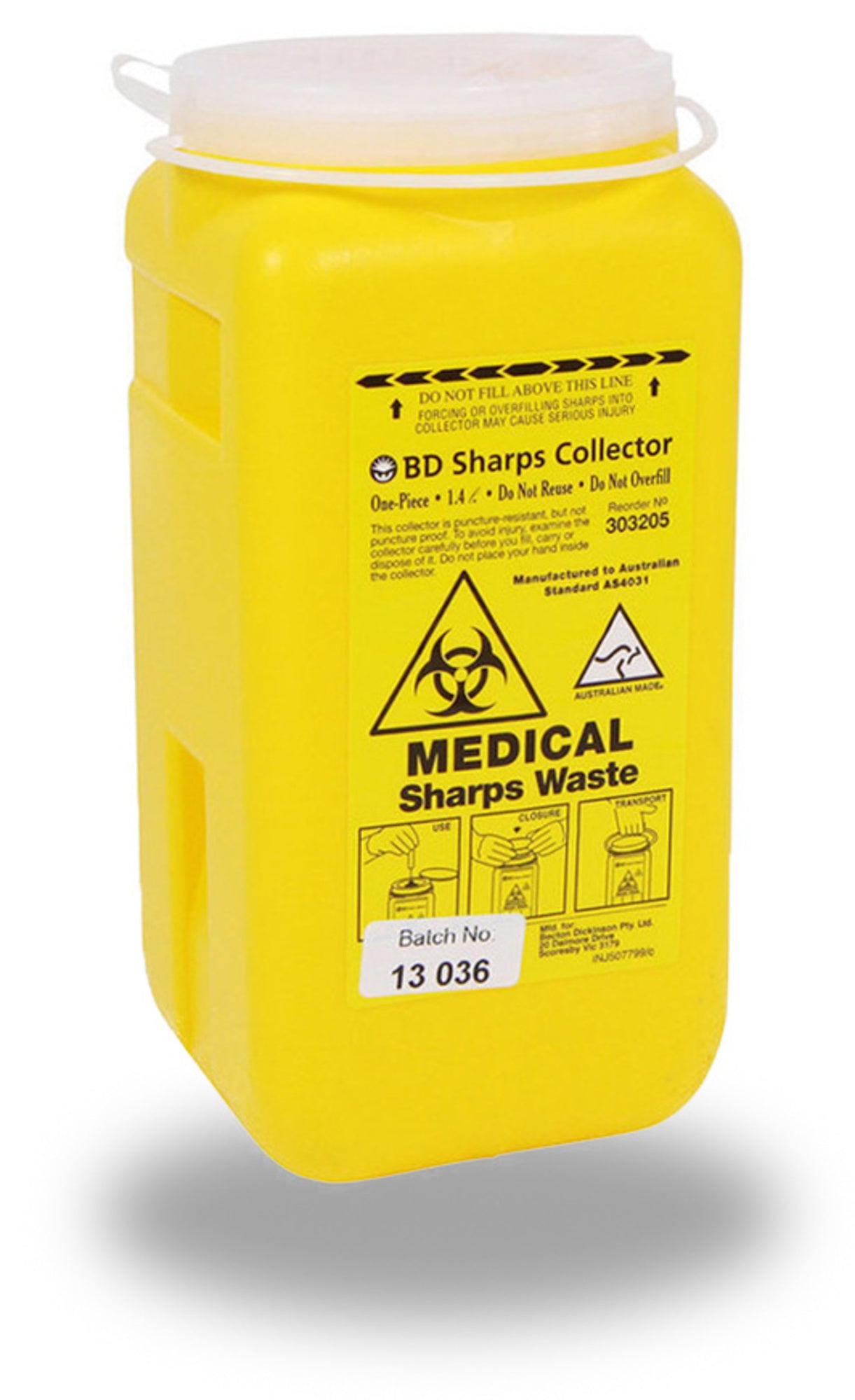 Sharps Container 1.4L – Oceania Medical New Zealand
